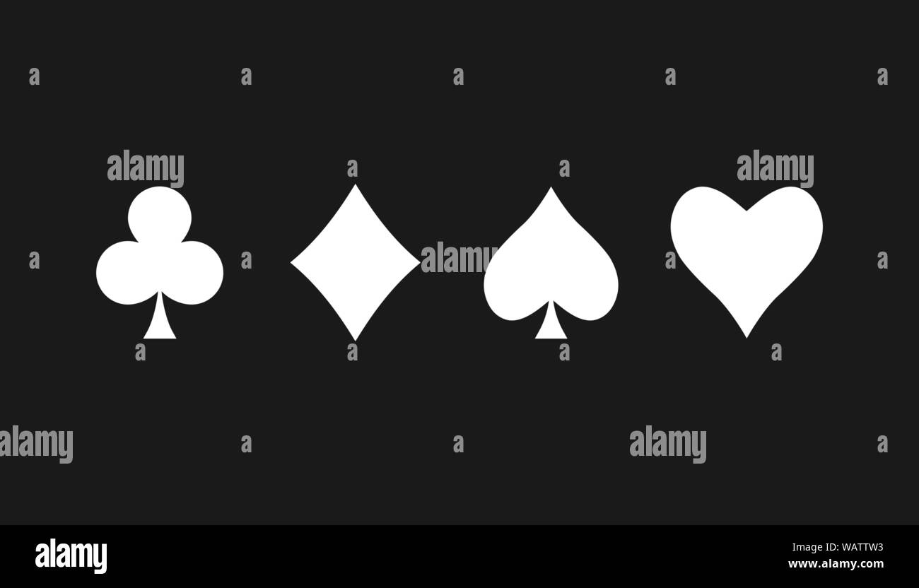 Poker card suit Black and White Stock Photos & Images - Alamy