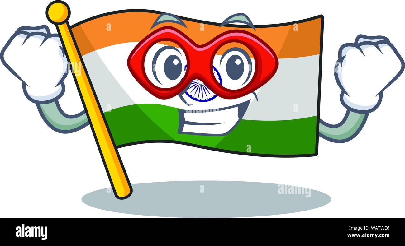 Super hero flag indian with the mascot shape Stock Vector Image & Art ...