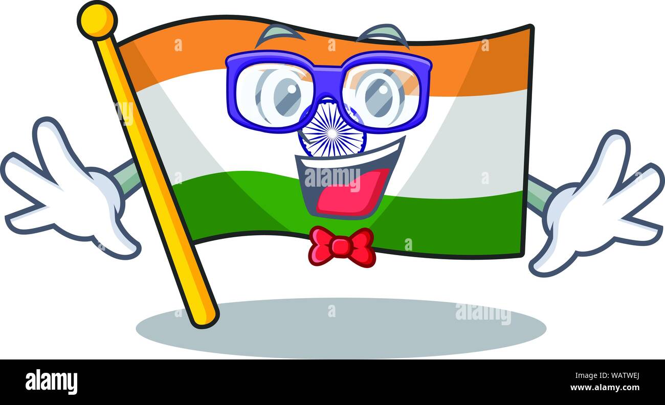 Geek flag indian with the mascot shape Stock Vector Image & Art - Alamy