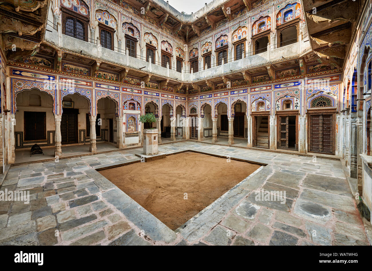 Morarka Haveli, Nawalgarh, Shekhawati Region, Rajasthan, India Stock ...