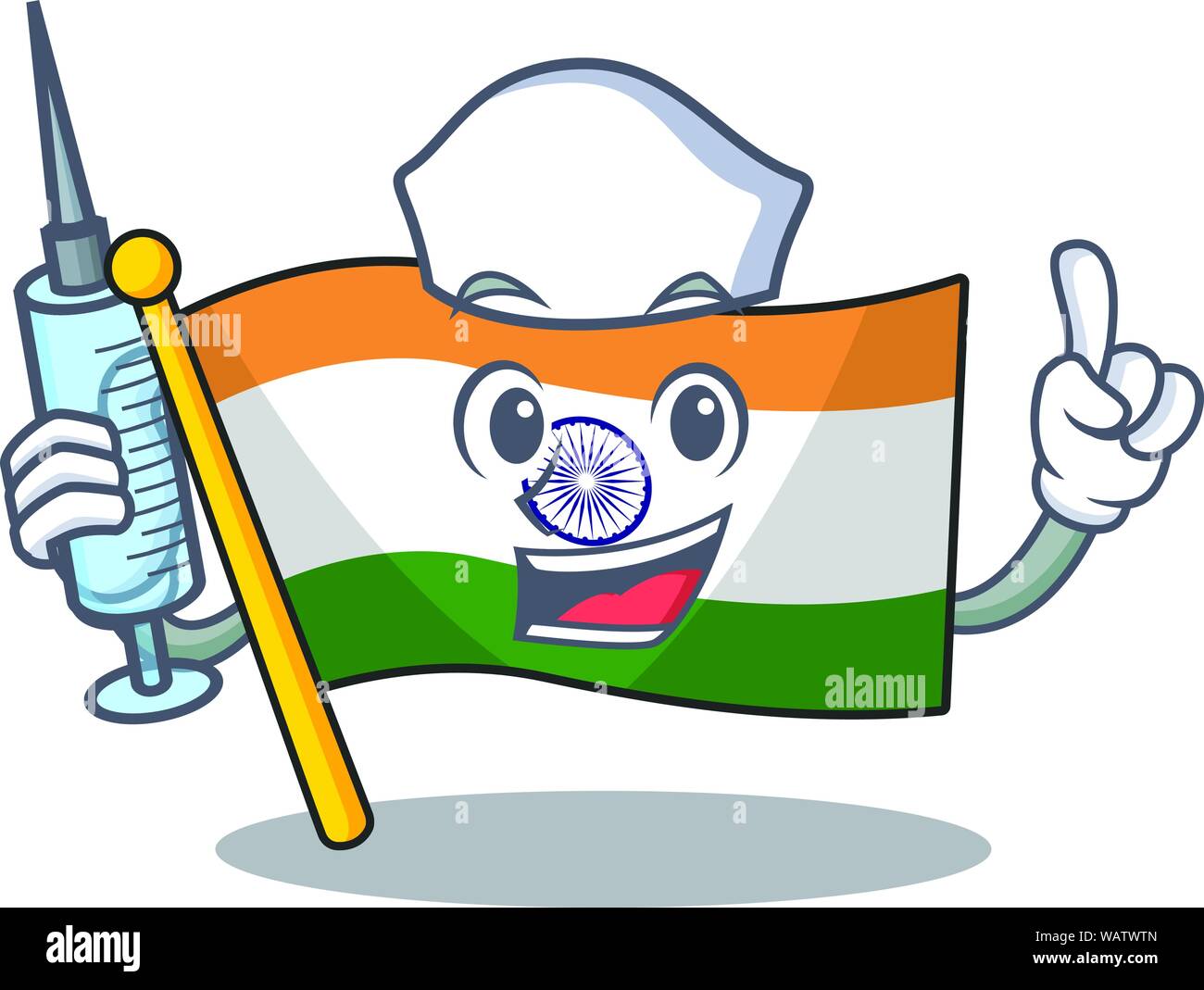 Indian doctor injection Stock Vector Images - Alamy