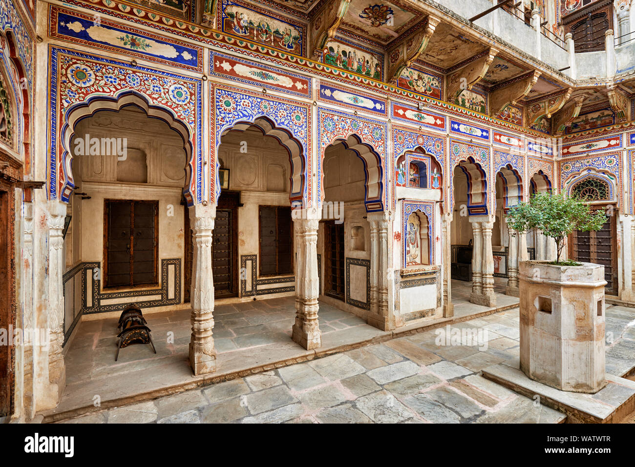 Morarka Haveli, Nawalgarh, Shekhawati Region, Rajasthan, India Stock ...