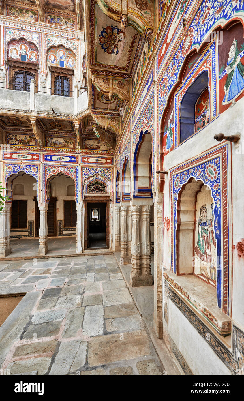 Morarka Haveli, Nawalgarh, Shekhawati Region, Rajasthan, India Stock ...