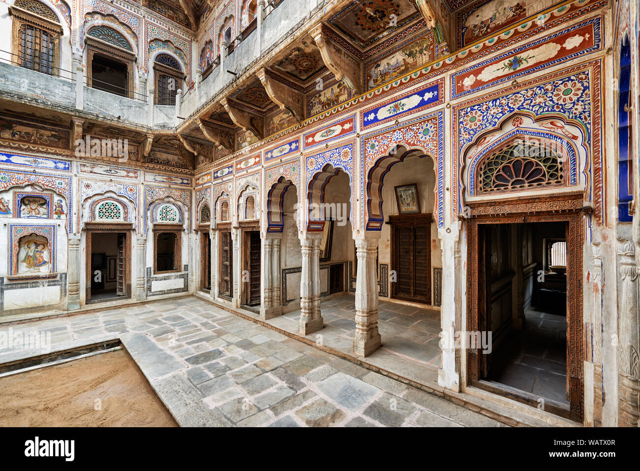 Morarka Haveli, Nawalgarh, Shekhawati Region, Rajasthan, India Stock ...