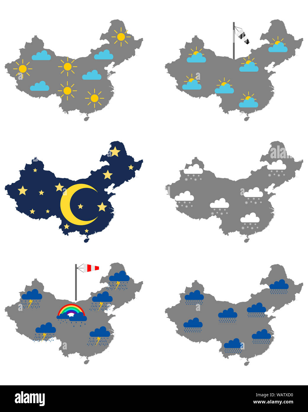 Maps of china Cut Out Stock Images & Pictures - Alamy