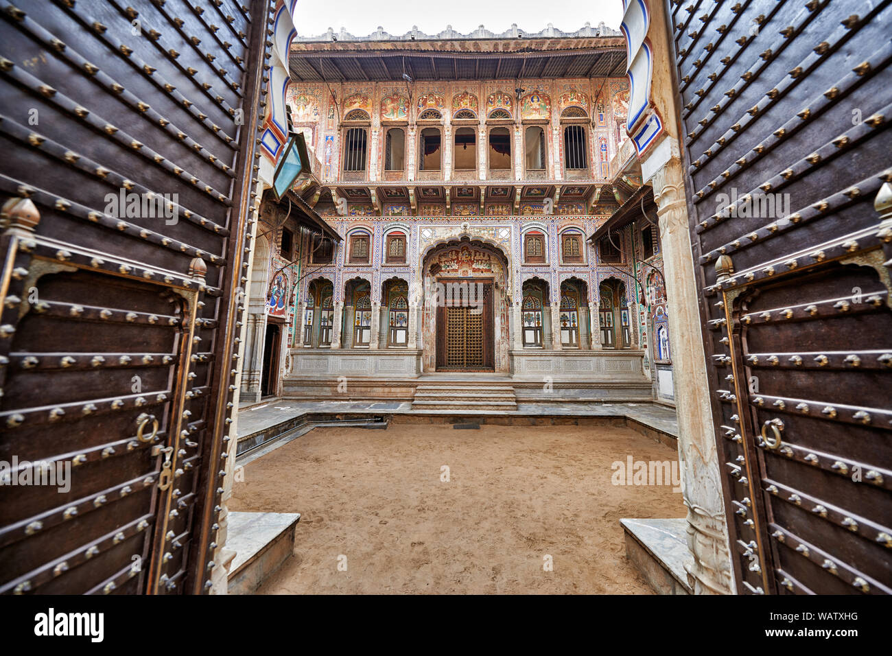 Morarka Haveli, Nawalgarh, Shekhawati Region, Rajasthan, India Stock ...