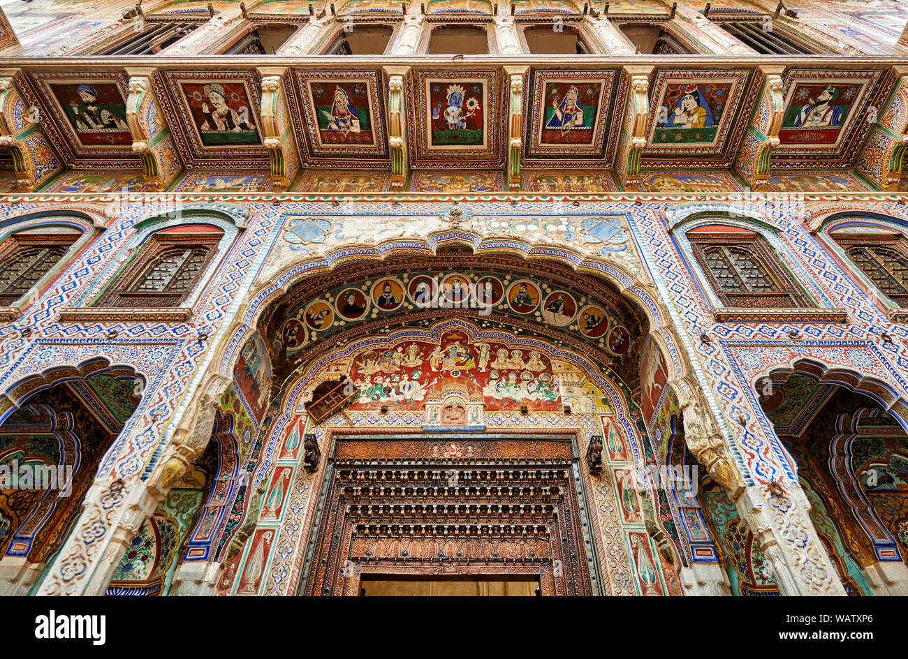 Morarka Haveli, Nawalgarh, Shekhawati Region, Rajasthan, India Stock ...