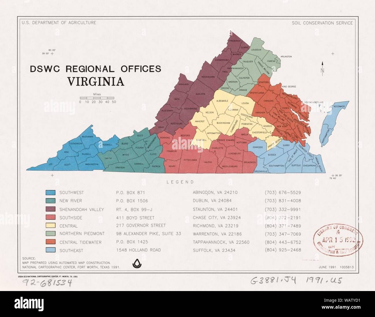 DSWC (Division of Soil and Water Conservation) regional offices ...