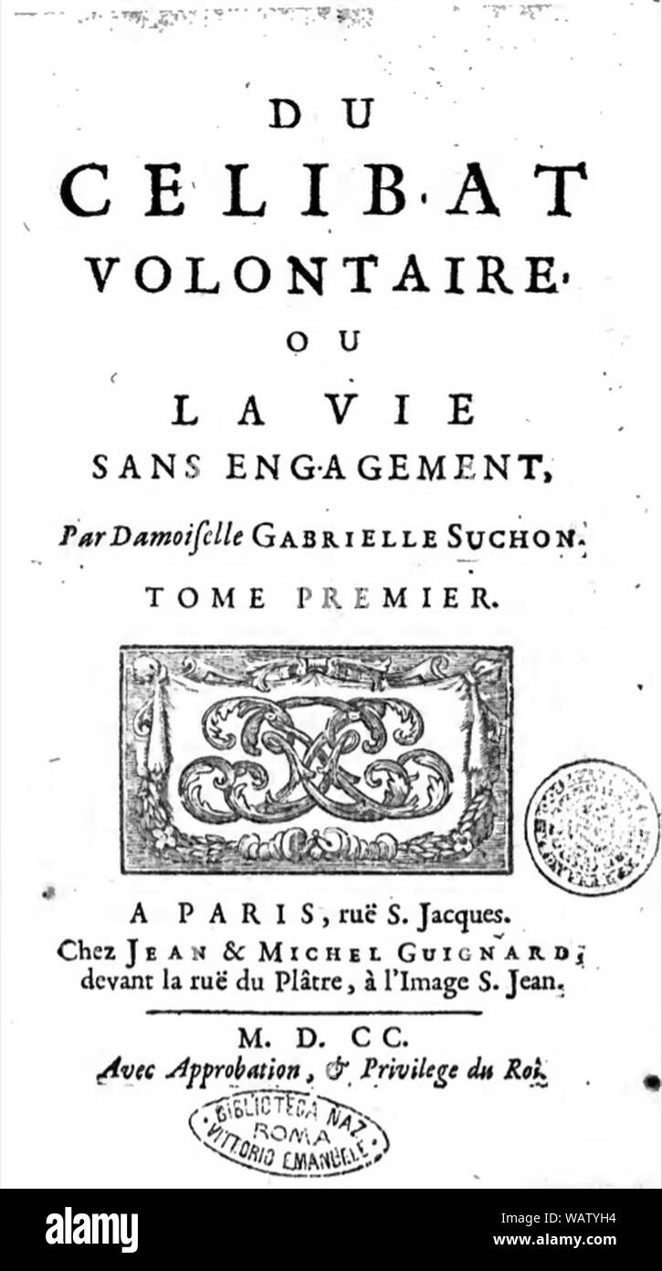 Du Celibat Volontaire Stock Photo - Alamy