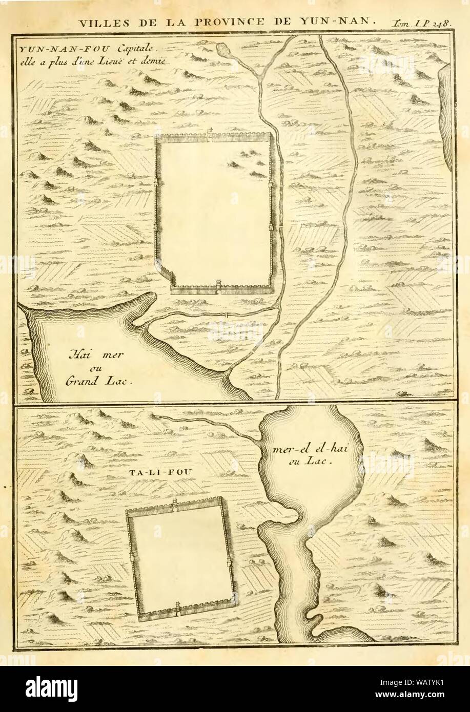 Du Halde - Description de la Chine - Villes de la province de Yun nan ...