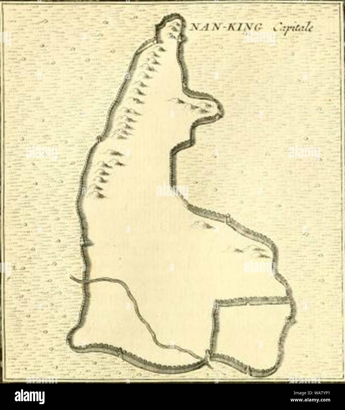 Du Halde, map of Nanjing Stock Photo - Alamy