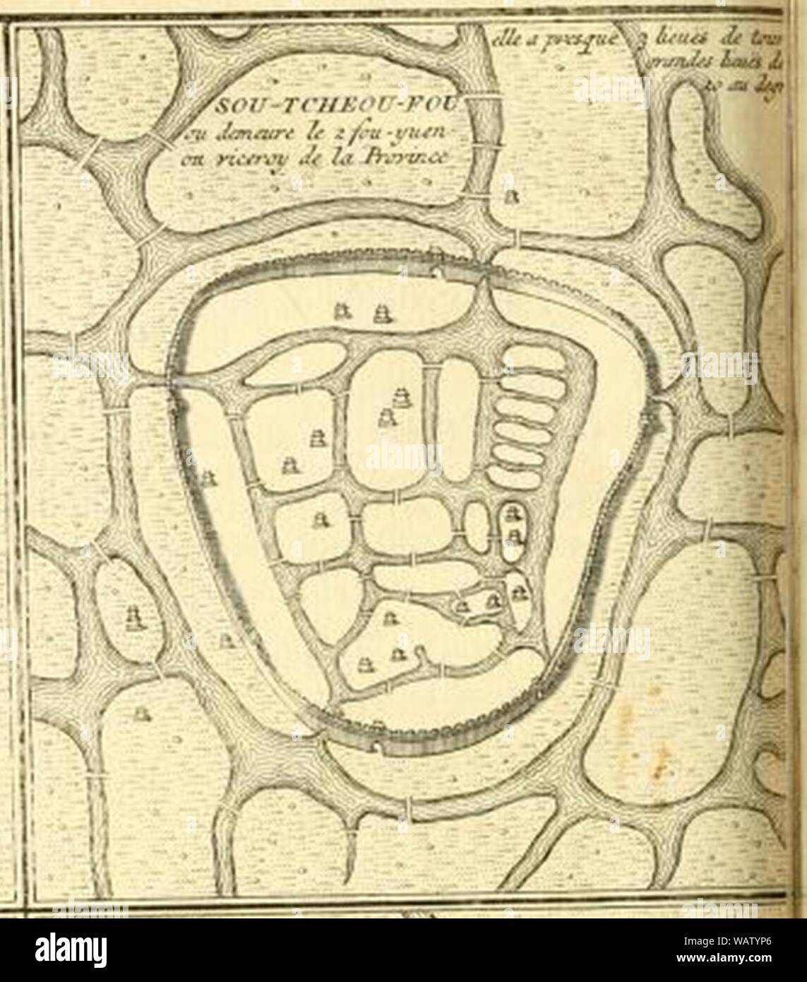 Du Halde, map of Suzhou Stock Photo - Alamy