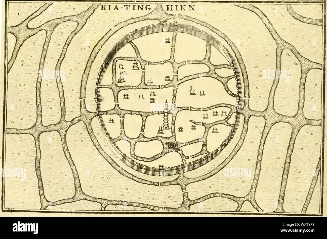 Du Halde, map of Jiading Stock Photo - Alamy