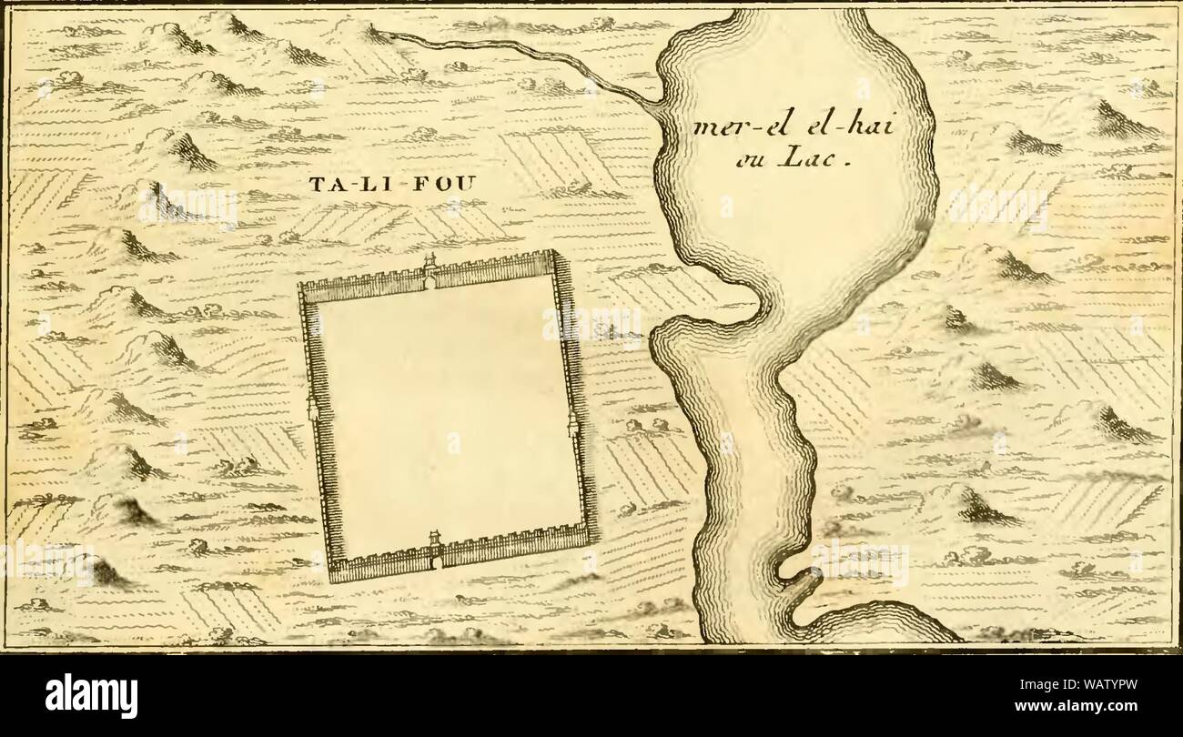 Du Halde, map of Dali Stock Photo - Alamy