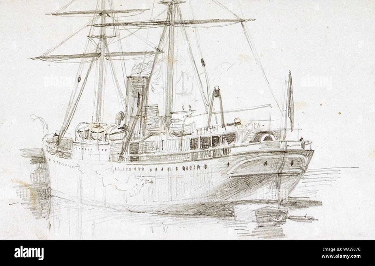 Dublin Castle type steam vessel, 1875 period Stock Photo - Alamy