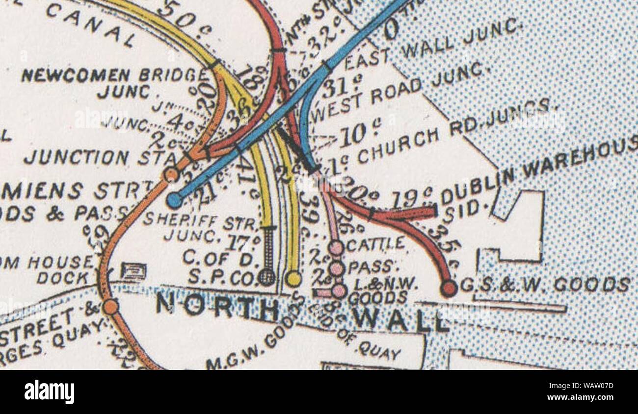 Dublin North Wall station and yards Stock Photo - Alamy