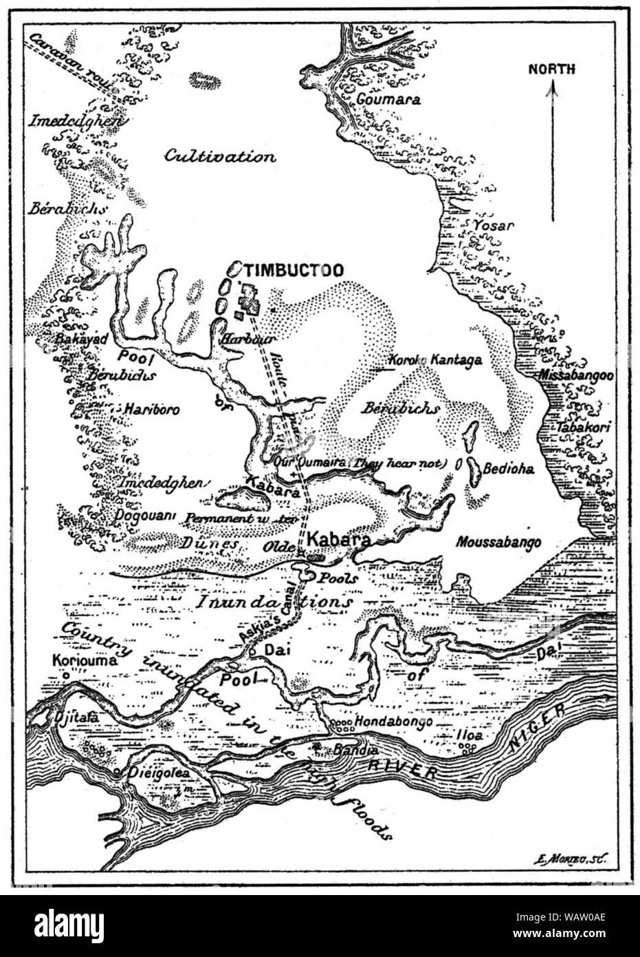 Timbuktu map Cut Out Stock Images & Pictures - Alamy