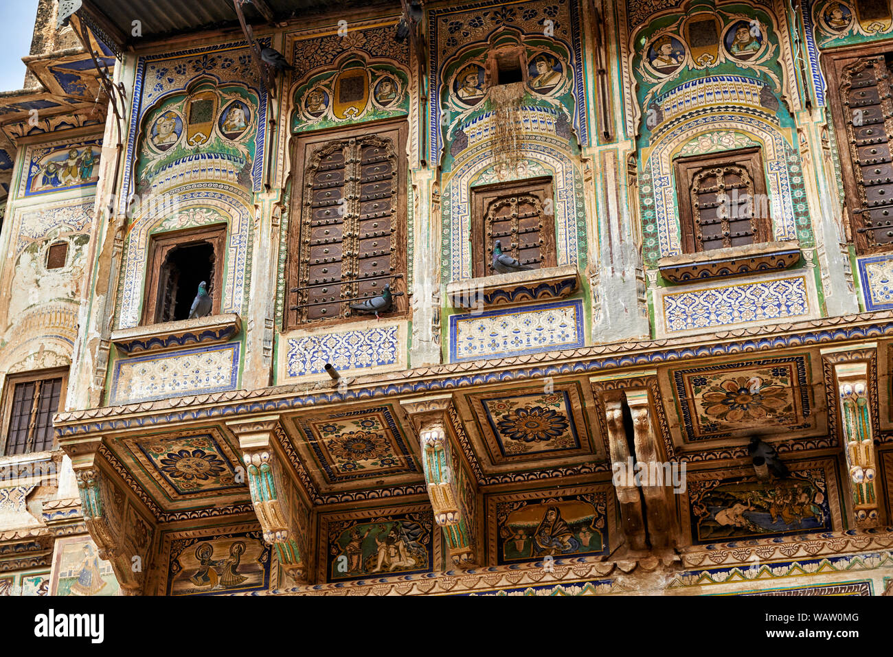unknown Haveli, Nawalgarh, Shekhawati Region, Rajasthan, India Stock ...