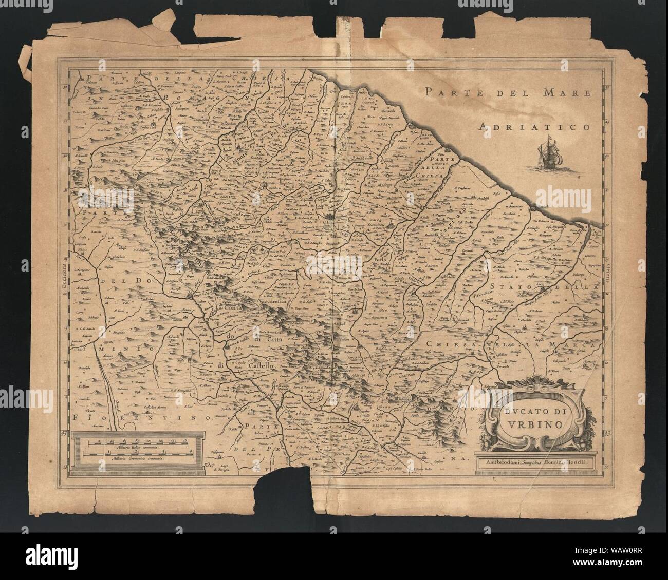 Ducato di Urbino. Amsterdam, E. Hondio, 1638-1642 Stock Photo - Alamy