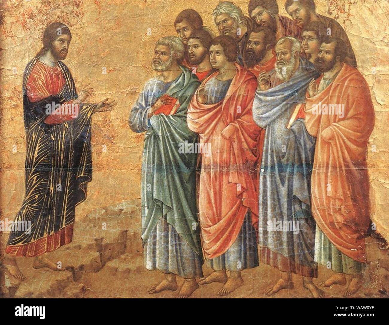 Duccio di Buoninsegna - Appearance on the Mountain in Galilee Stock Photo - Alamy