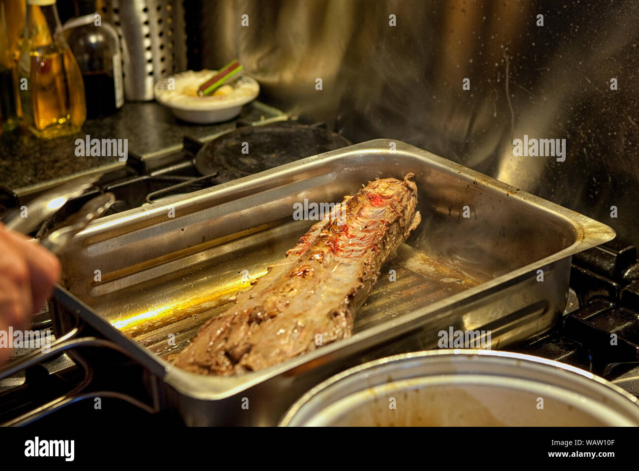 Fat fire kitchen hi-res stock photography and images - Alamy