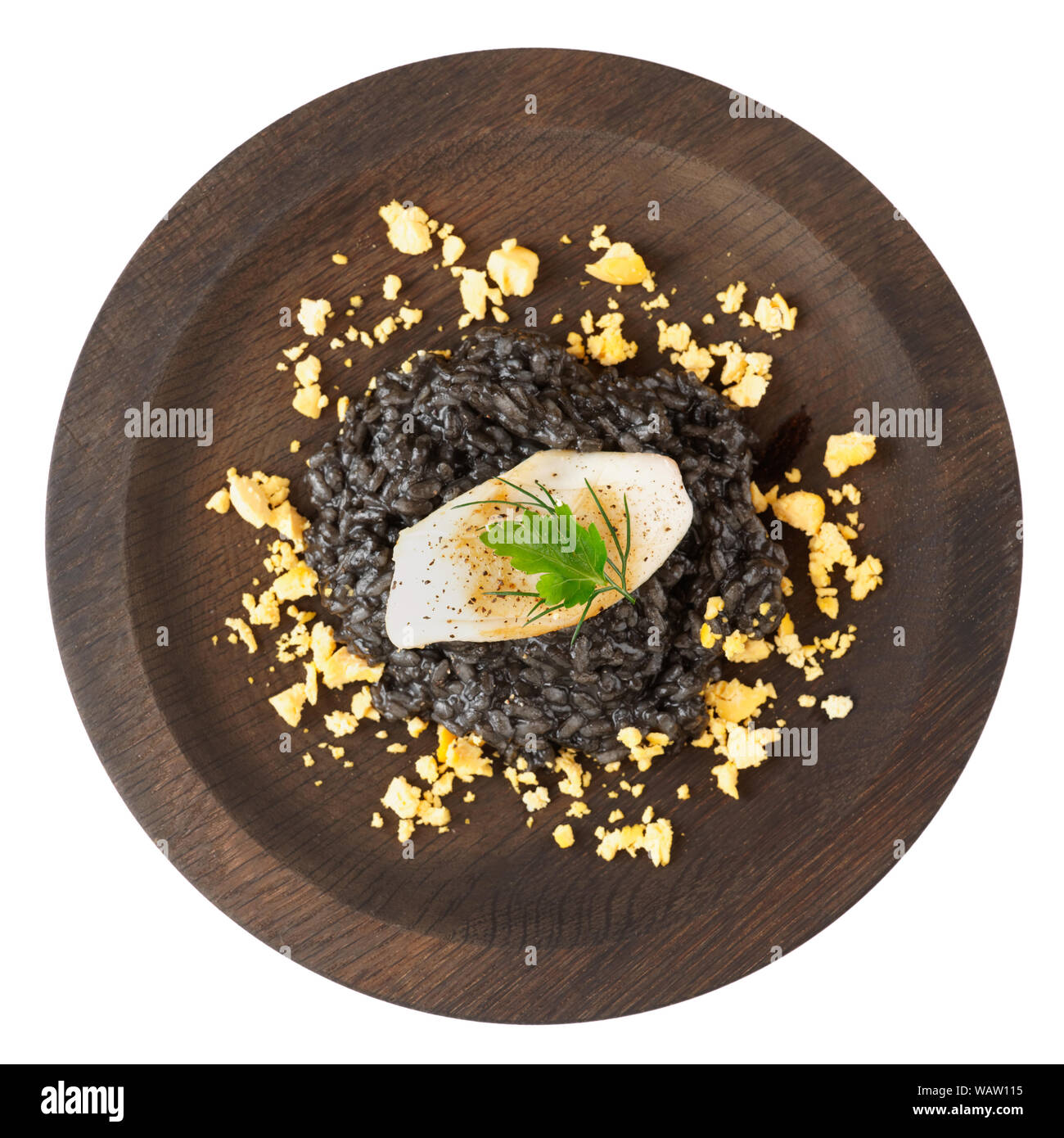 Fine dining food plate dark Cut Out Stock Images & Pictures - Alamy