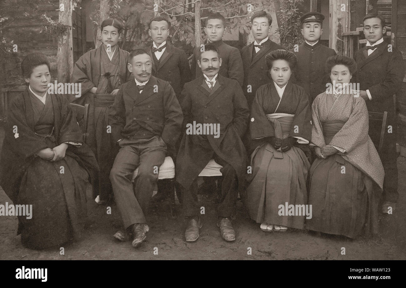 [ 1890s Japan - Group Portrait of Japanese Teachers and Students ...