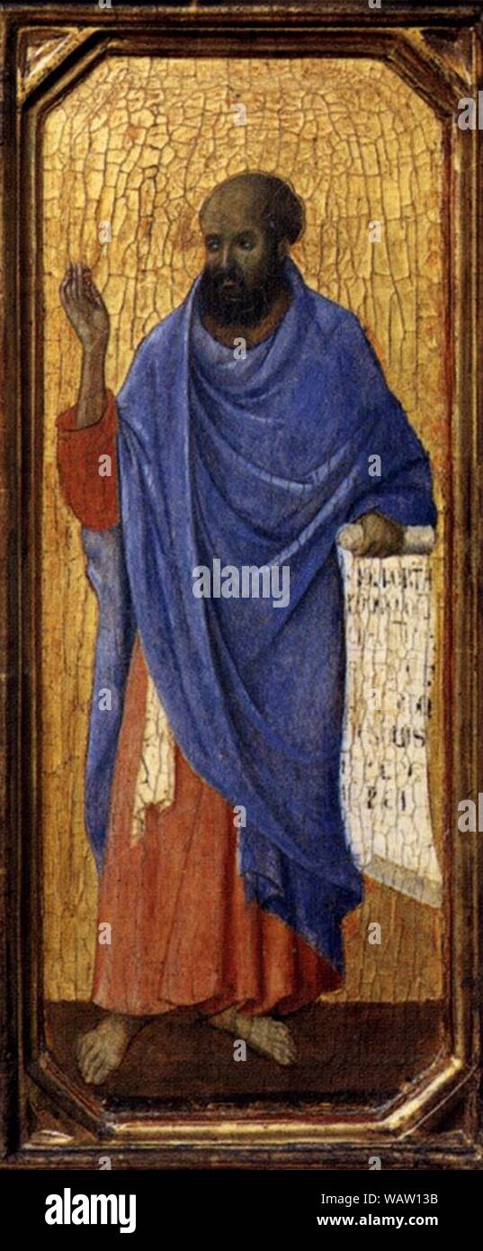 Duccio di Buoninsegna - Ezekiel Stock Photo - Alamy