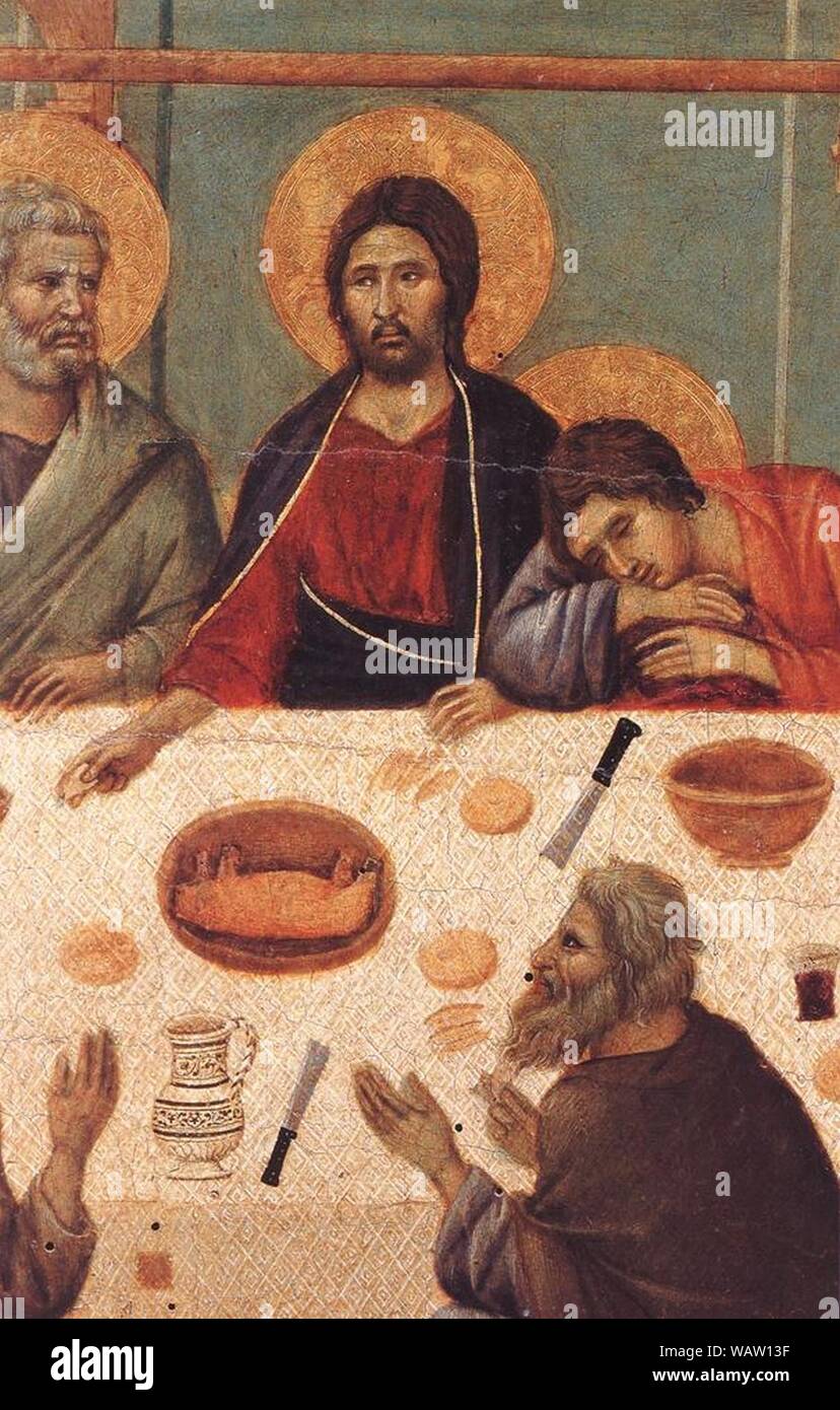 Duccio di Buoninsegna - Last Supper (detail Stock Photo - Alamy
