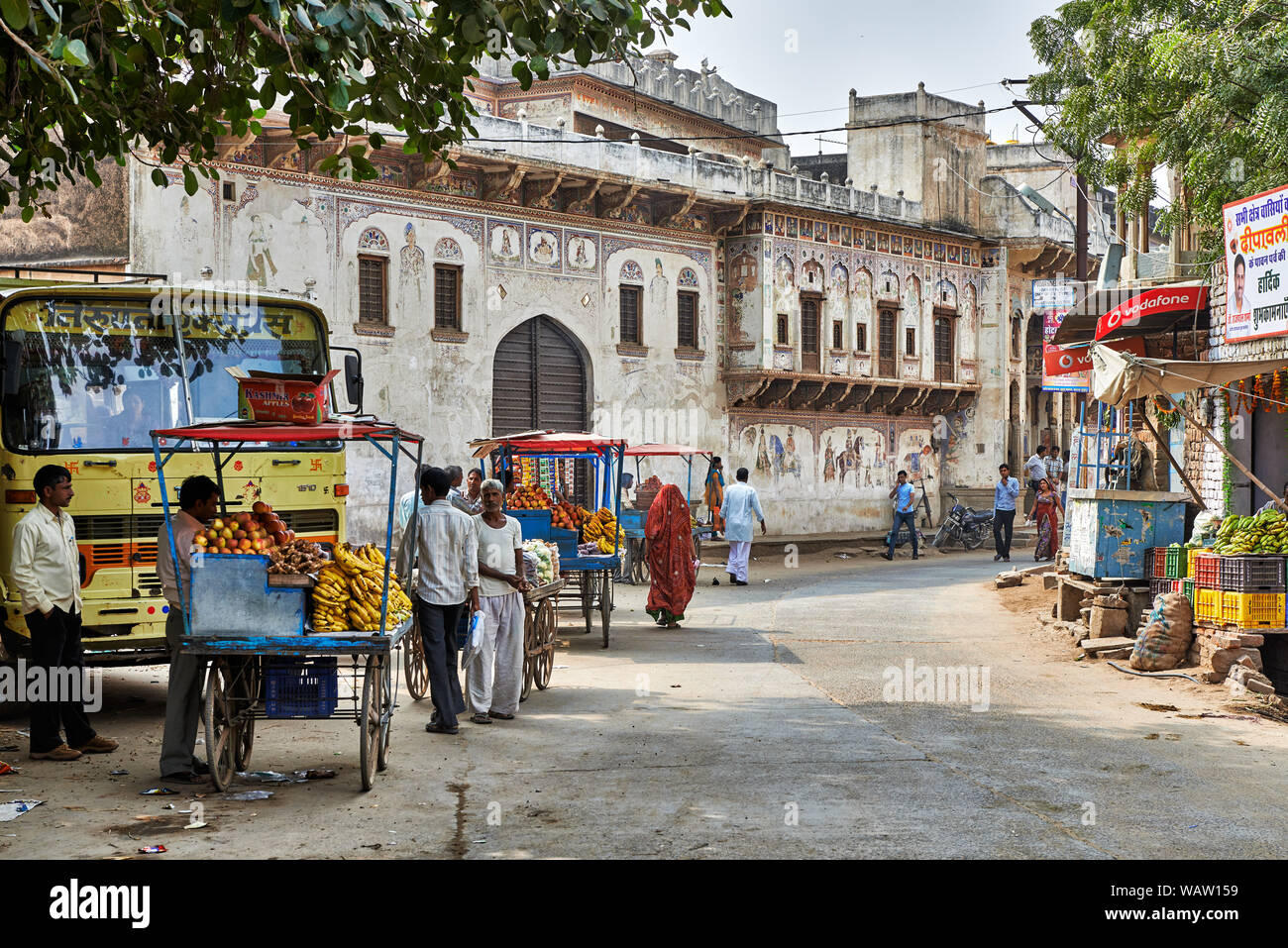 Morarka Haveli, Nawalgarh, Shekhawati Region, Rajasthan, India Stock ...