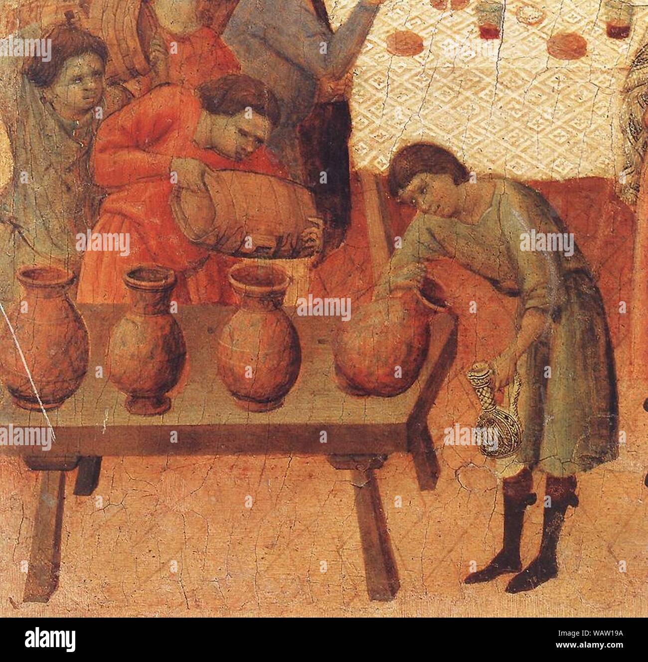 Duccio di Buoninsegna - Wedding at Cana (detail Stock Photo - Alamy