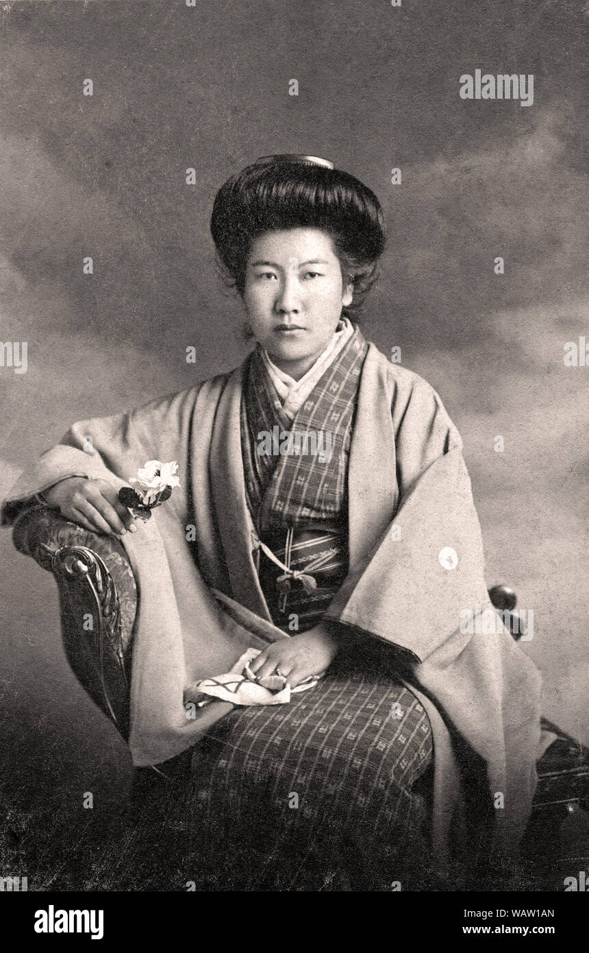 [ 1900s Japan - Japanese Woman in Kimono ] — Young Japanese woman in ...