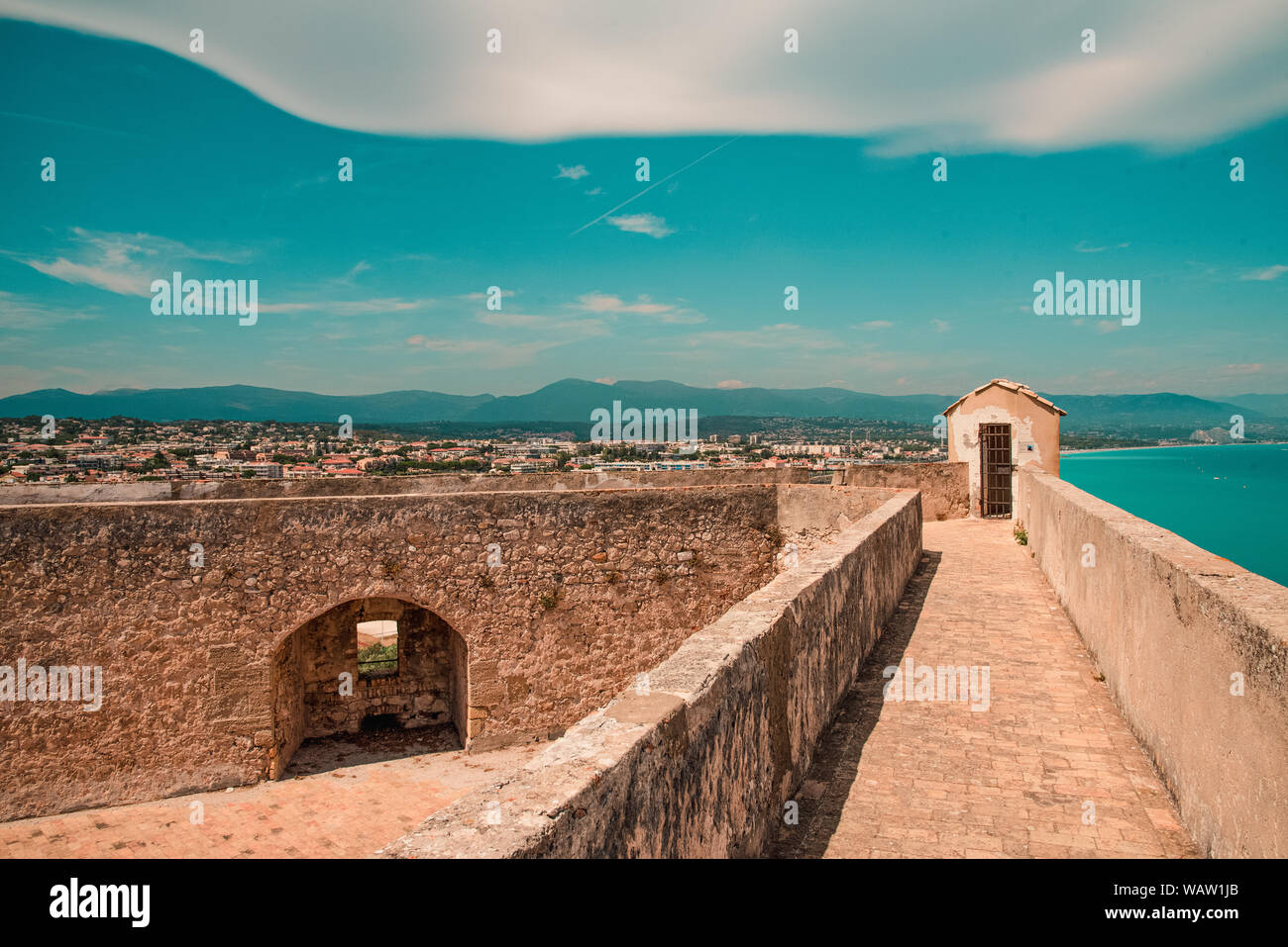 Old See Castle in the South of France With Beautiful View and Blue Sky ...