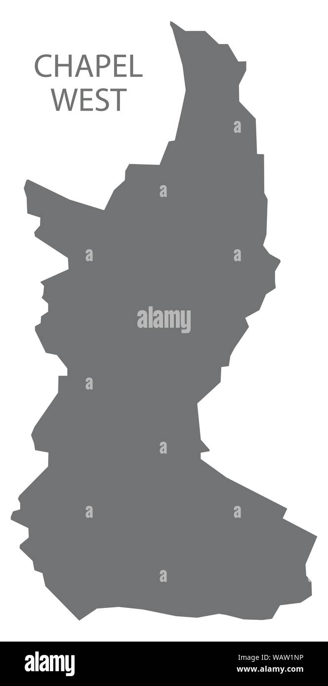 Chapel West grey ward map of High Peak district in East Midlands ...