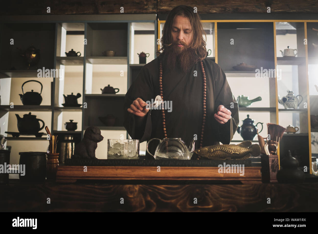 Tea ceremony is perfomed by tea master Stock Photo - Alamy