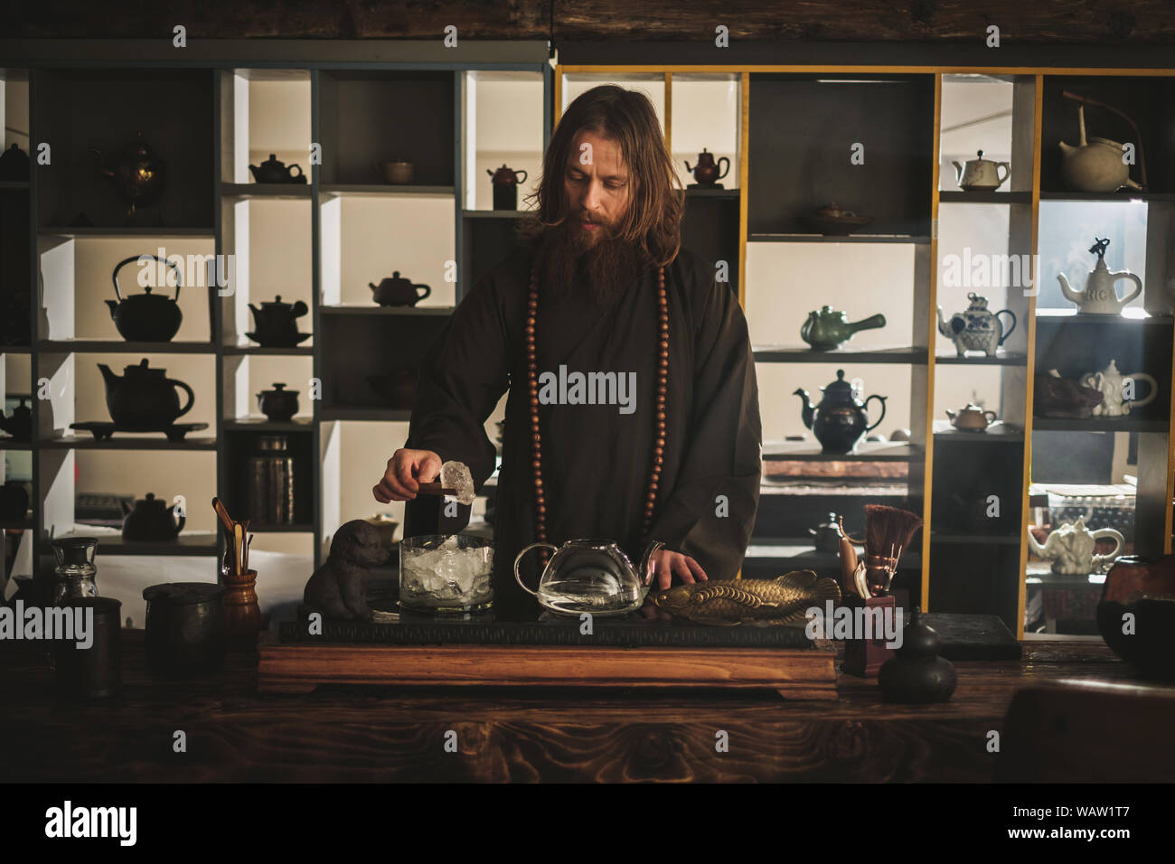 Tea ceremony is perfomed by tea master Stock Photo - Alamy