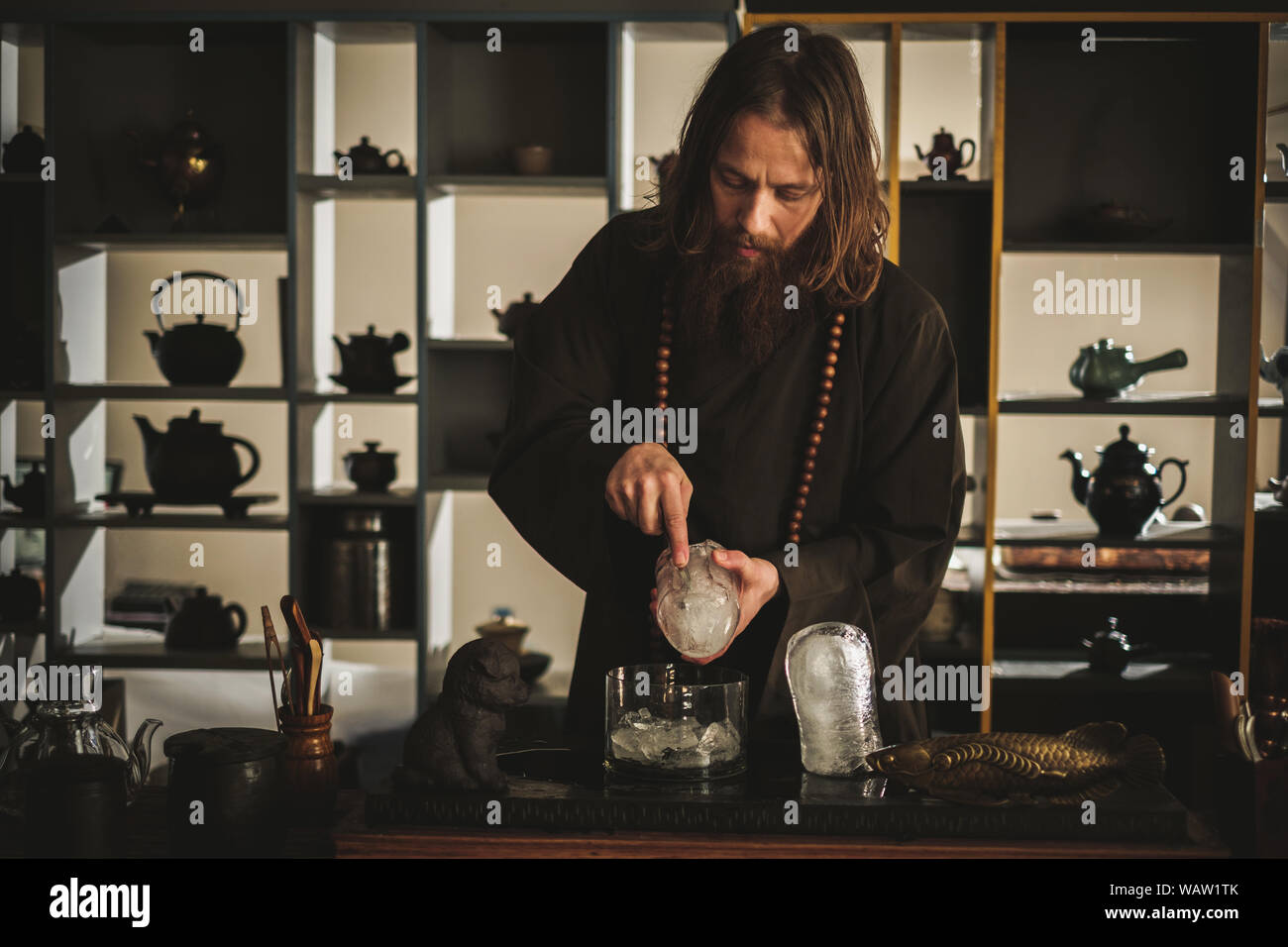 Tea ceremony is perfomed by tea master Stock Photo - Alamy