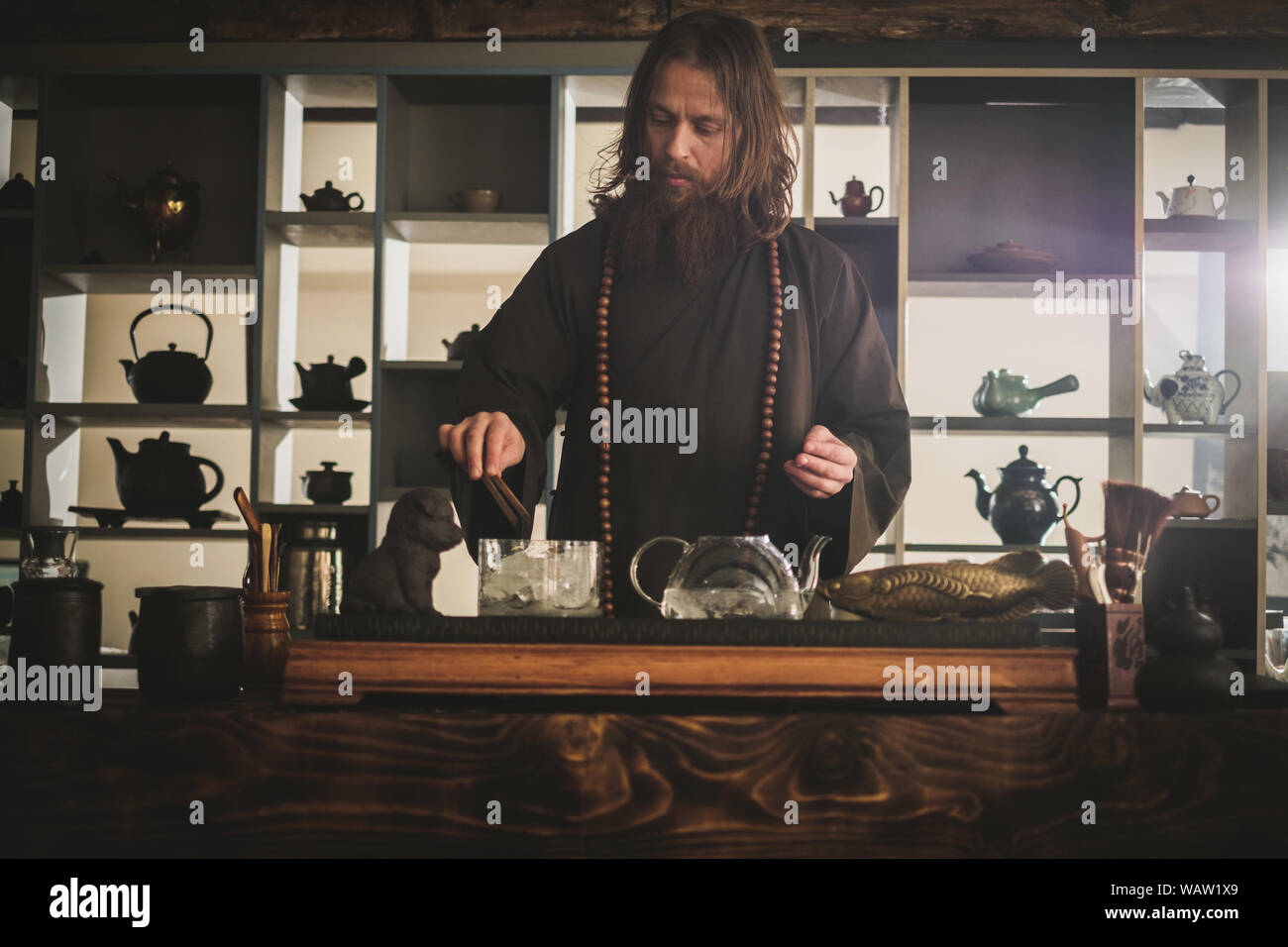 Tea ceremony is perfomed by tea master Stock Photo - Alamy