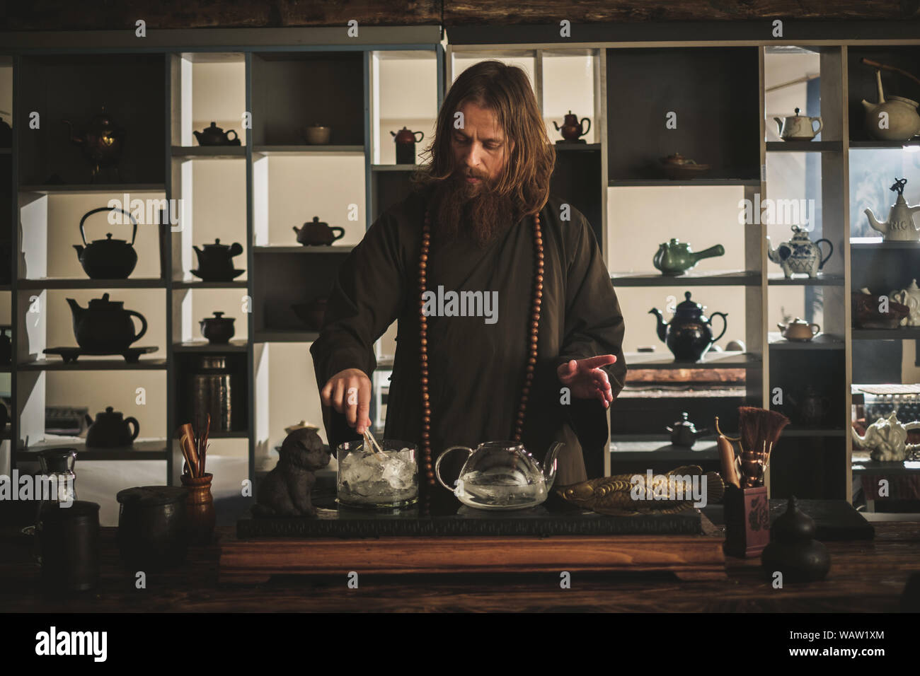 Tea ceremony is perfomed by tea master Stock Photo - Alamy