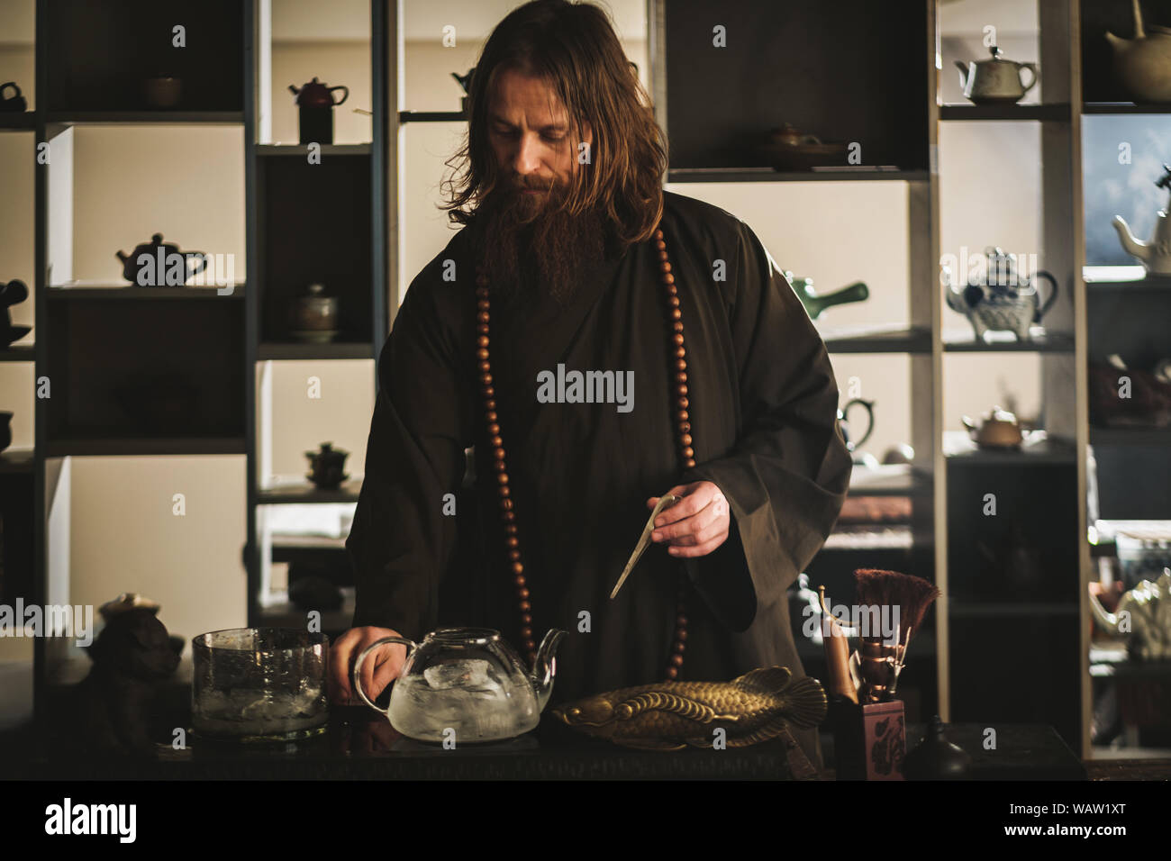 Tea ceremony is perfomed by tea master Stock Photo - Alamy