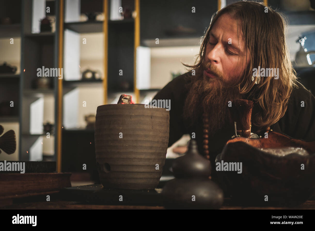 Tea ceremony is perfomed by tea master Stock Photo - Alamy