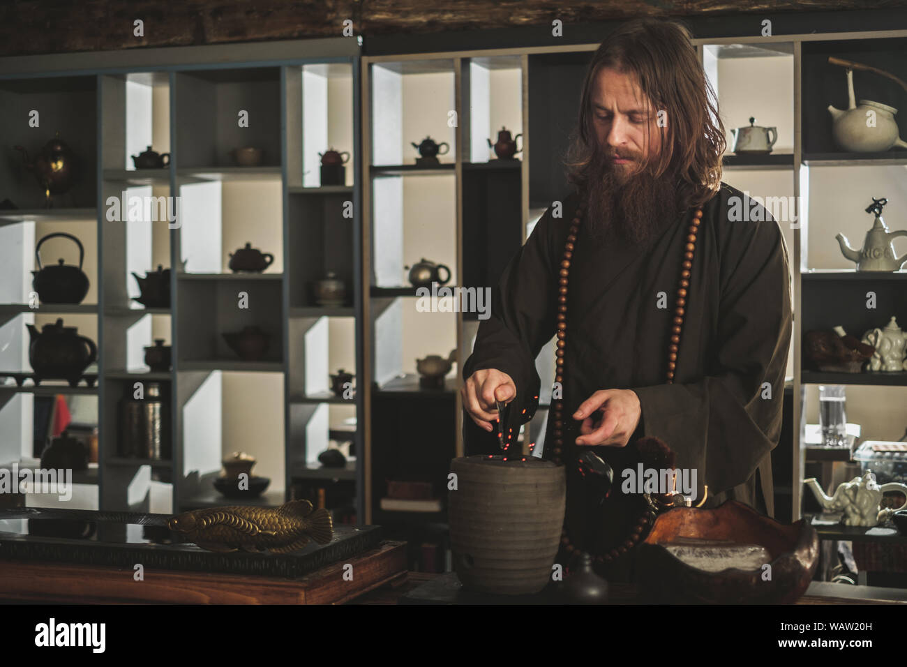 Tea ceremony is perfomed by tea master Stock Photo - Alamy