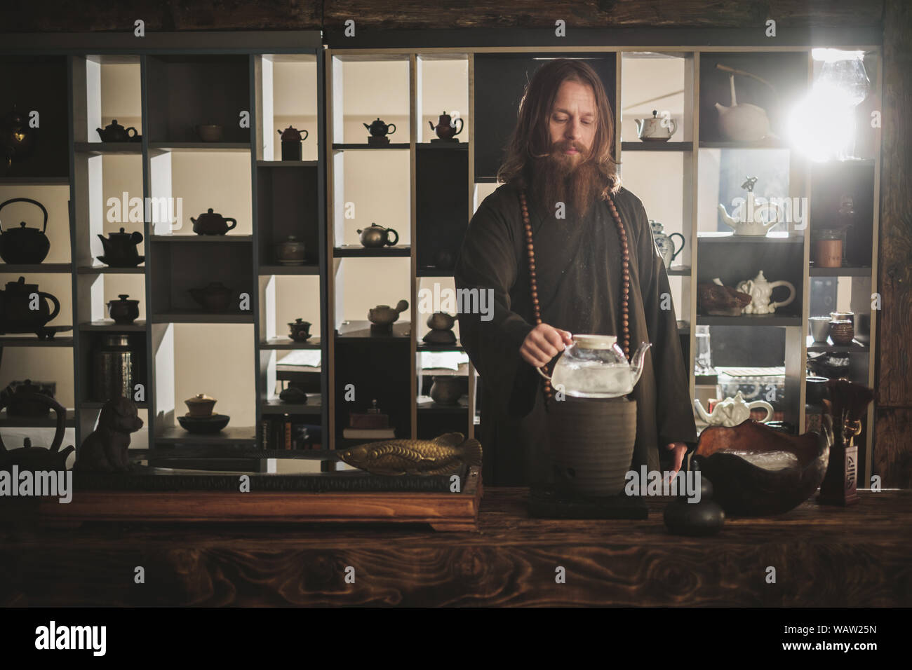 Tea ceremony is perfomed by tea master Stock Photo - Alamy