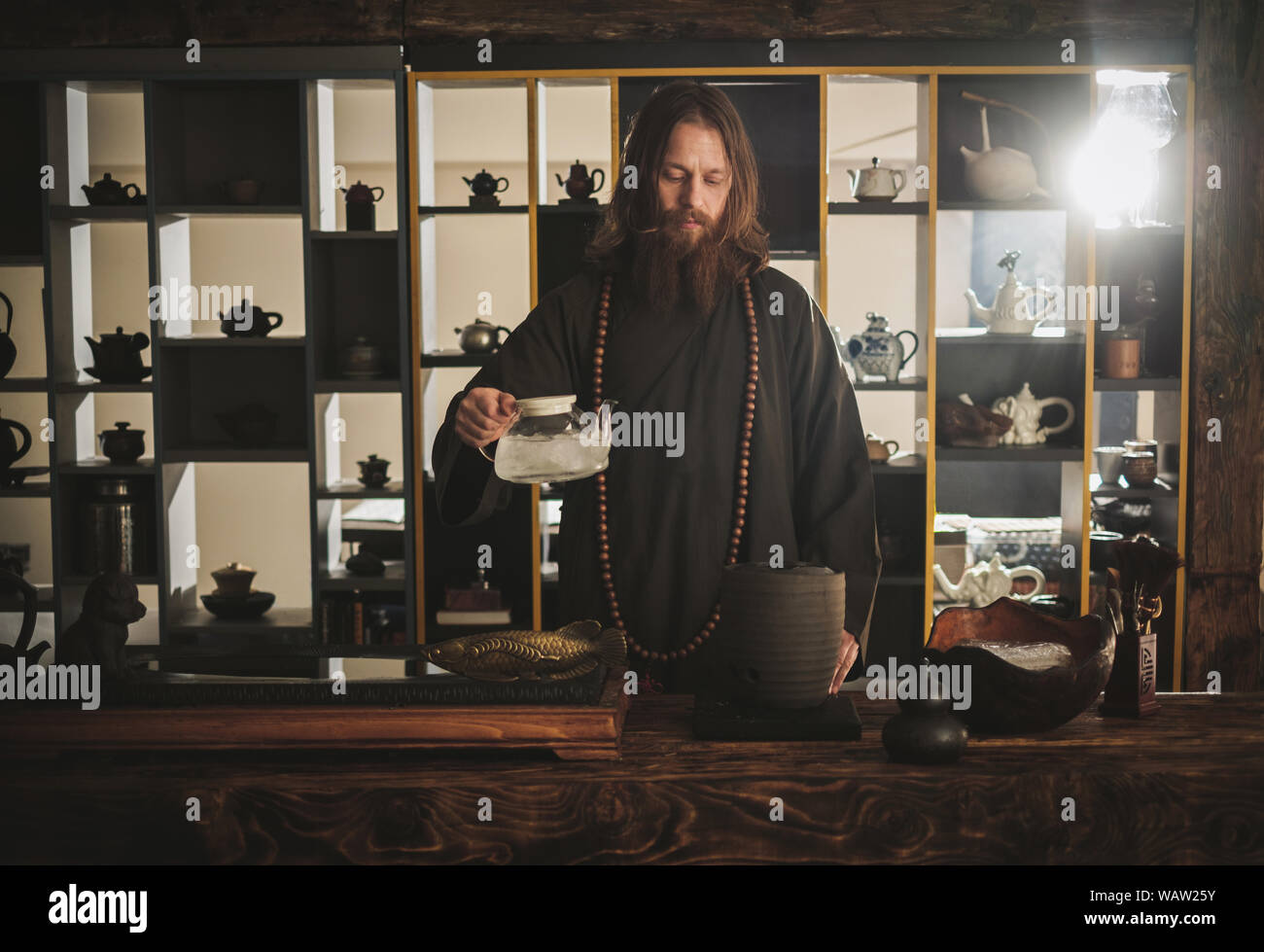 Tea ceremony is perfomed by tea master Stock Photo - Alamy