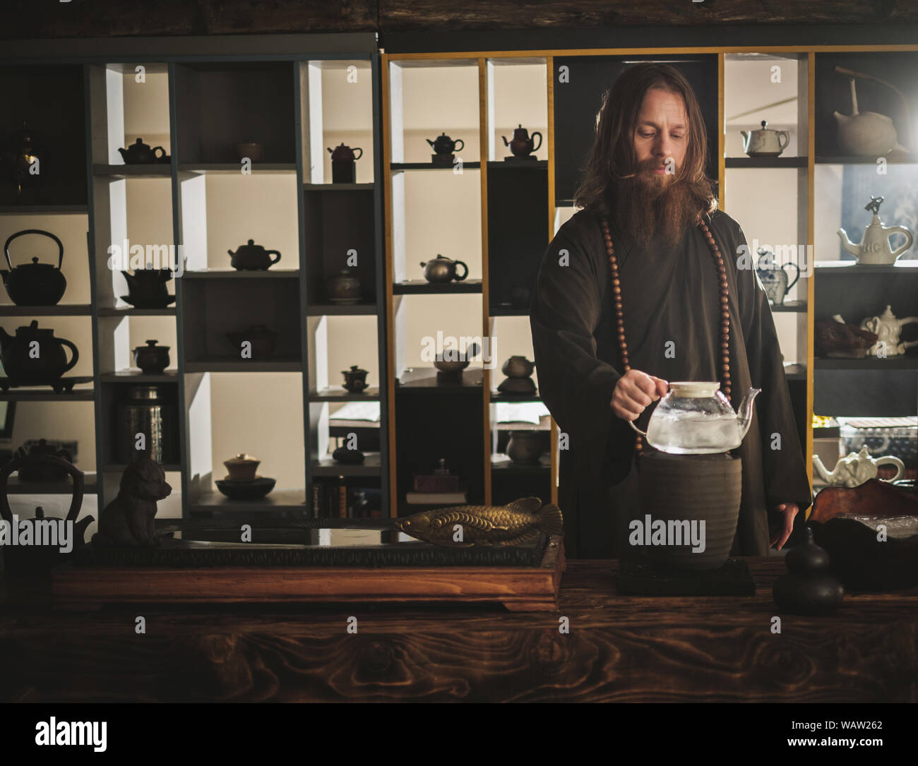 Tea ceremony is perfomed by tea master Stock Photo - Alamy