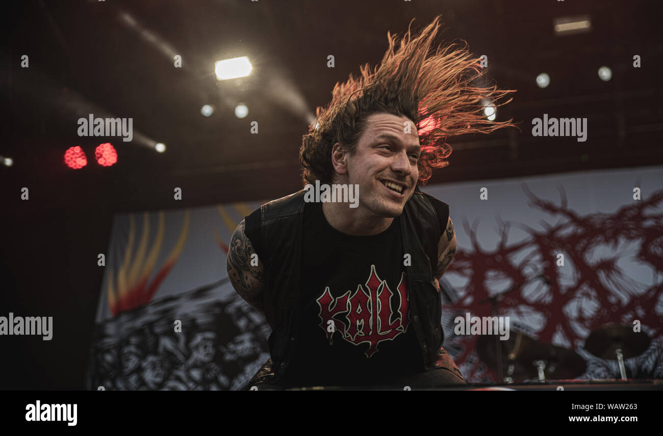 Copenhagen, Denmark. 21st, June 2019. The Danish death metal band Baest ...