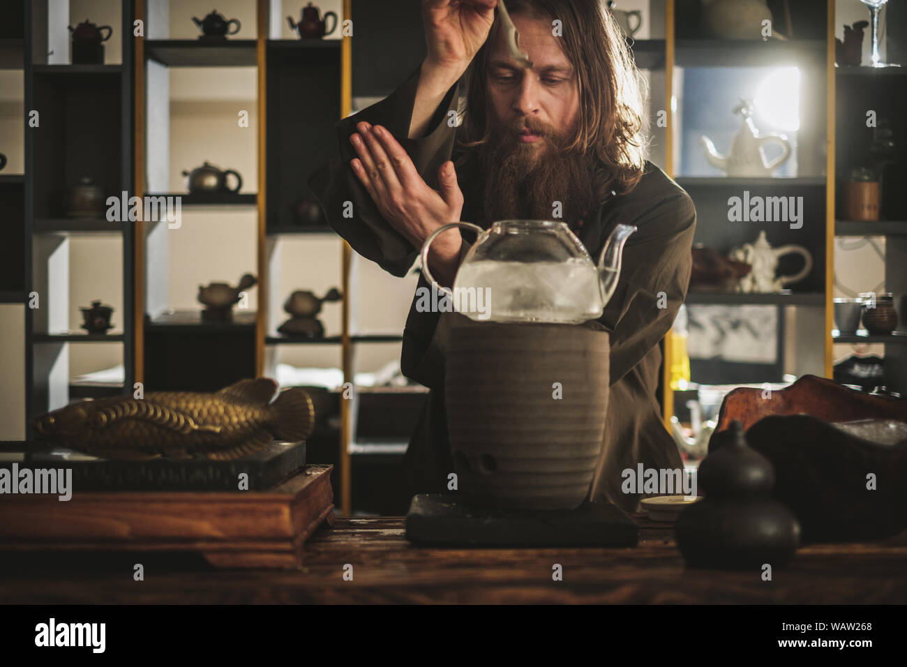 Tea ceremony is perfomed by tea master Stock Photo - Alamy