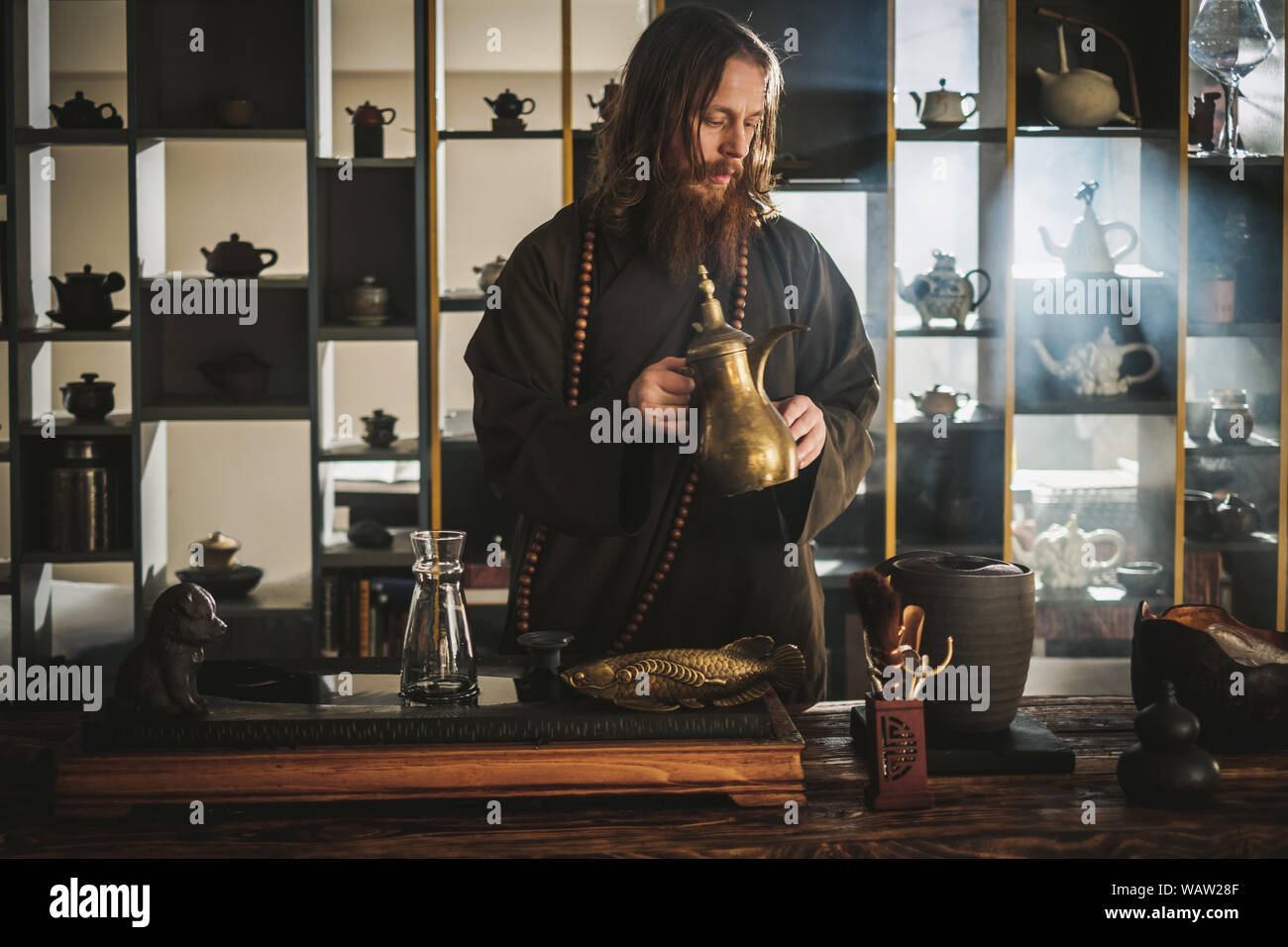 Tea ceremony is perfomed by tea master Stock Photo - Alamy