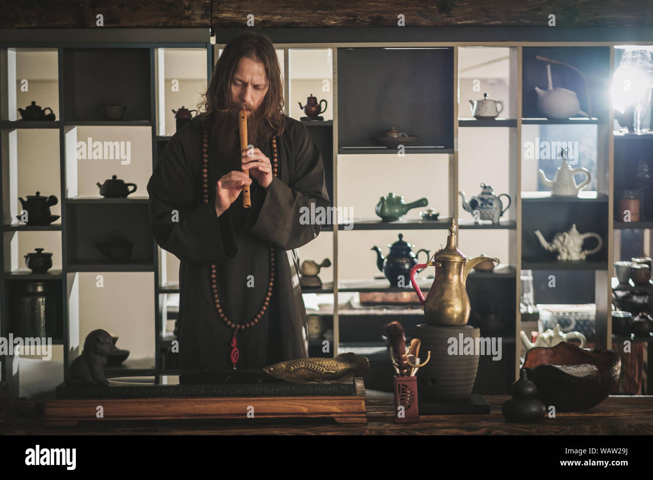 Tea ceremony is perfomed by tea master Stock Photo - Alamy