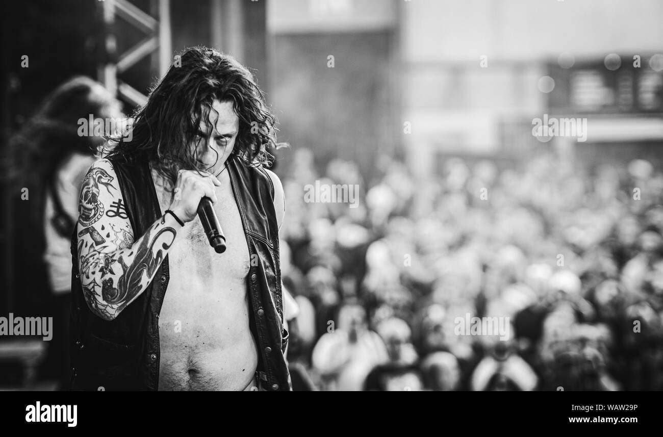 Copenhagen, Denmark. 21st, June 2019. The Danish death metal band Baest ...